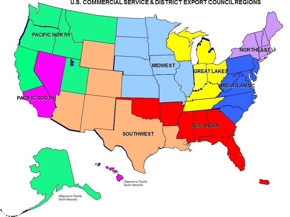DEC Regions | National Association of District Export Councils